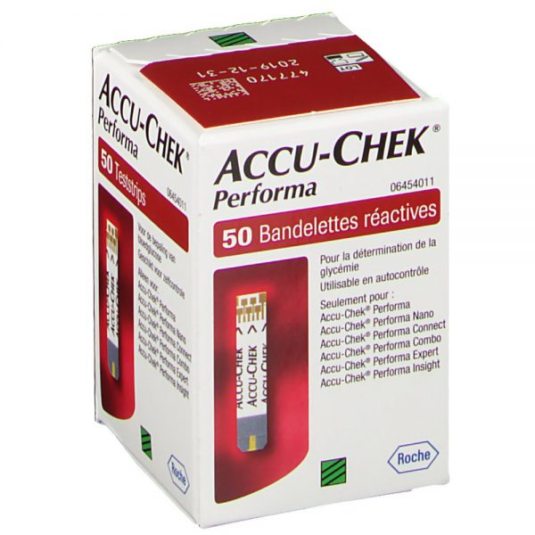 Bandelettes 50 ACCU-CHEK® Performa - Parapharmacie en ligne - Santédiscount