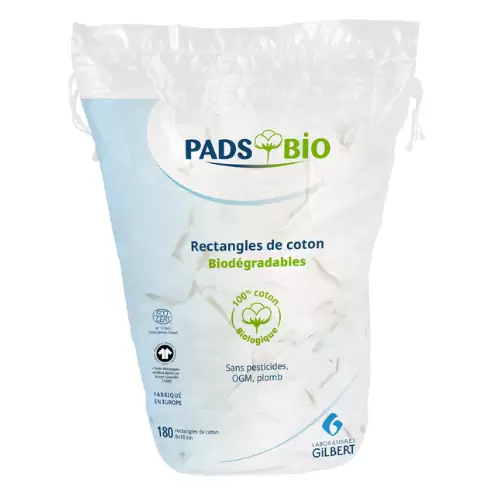 Gilbert Coton pads Bio 180 rectangles - Parapharmacie en ligne ...