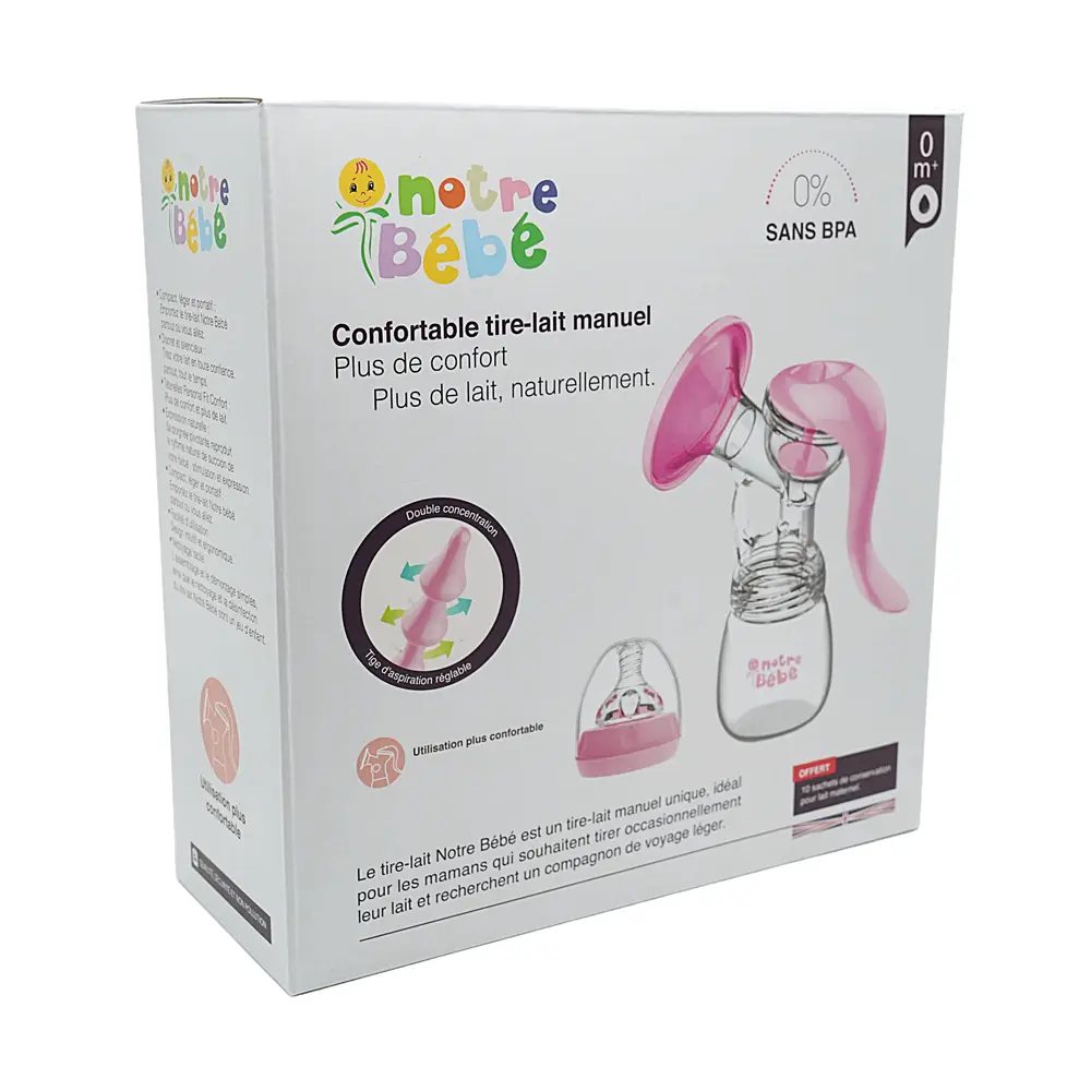 Notre Bébé Tire-lait Manuel Réglable - Rose - Parapharmacie en ligne ...